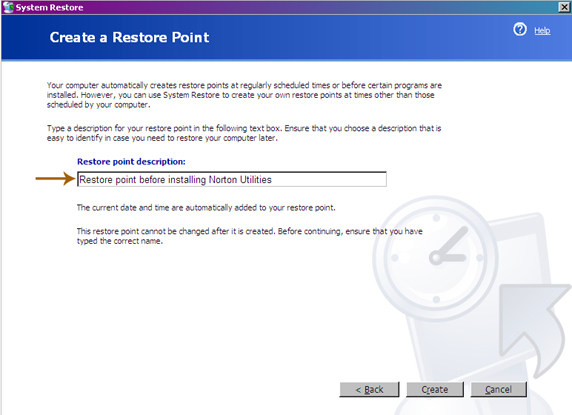 Create A Restore Point In My System